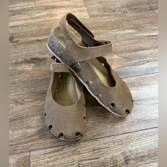 Bionatura | Shoes | Bionatura Cork Footbed Distressed Leather Mary ...